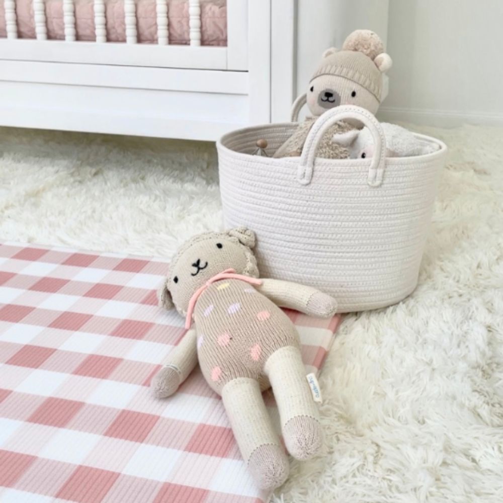 Gingham Play Mat - Petal Pink – Munchkin & Bear