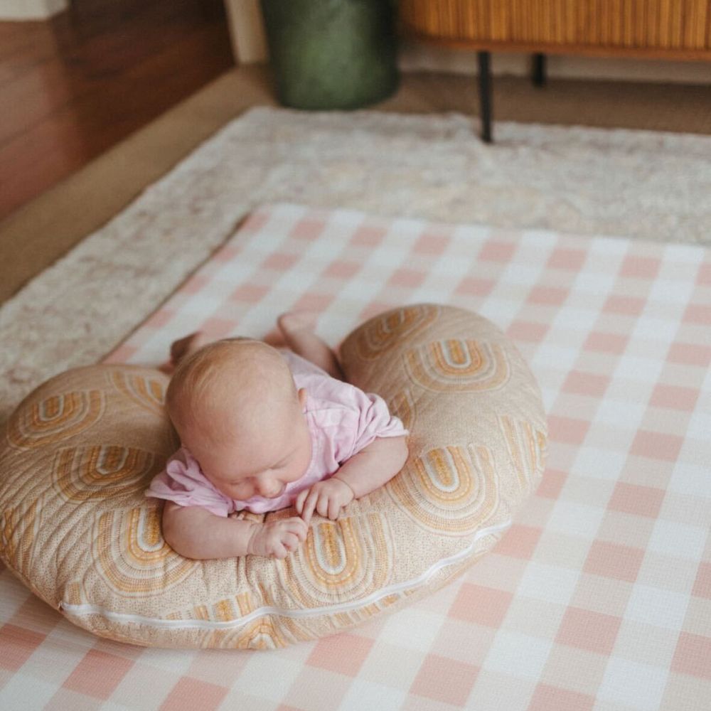 Gingham Play Mat - Petal Pink – Munchkin & Bear